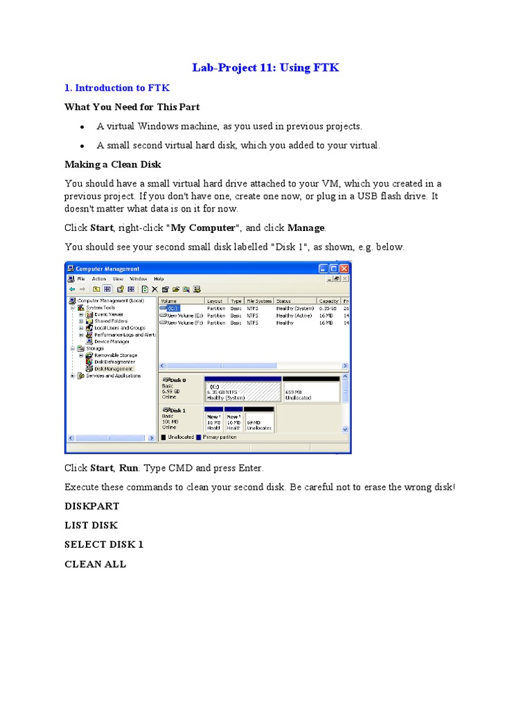 Lab-Project 11: Using FTK: What You Need For This Part | PDF | Computer File | Search Engine ...