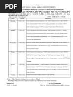 RTU 5th Sem Exam Time Table 2024-25 | PDF | Academic Term | Engineering