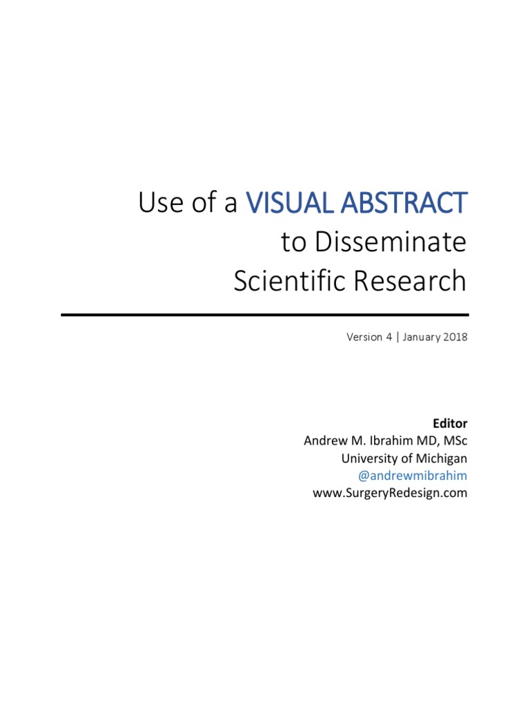 VisualAbstract Primer v4 1 | PDF | Abstract (Summary) | Social Media