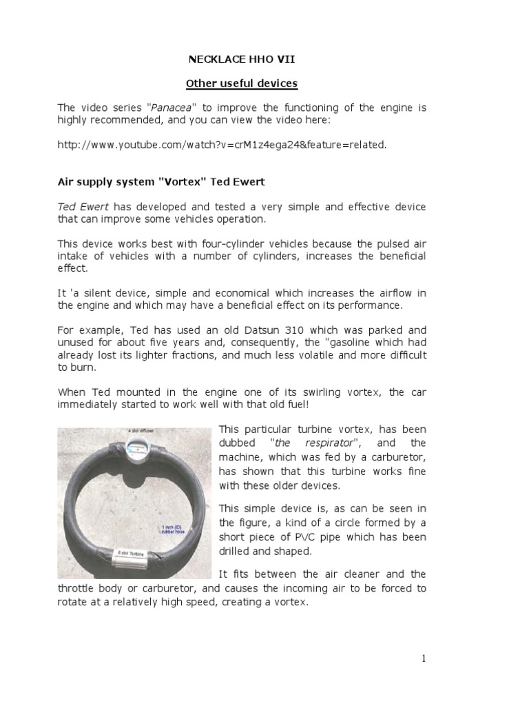 Improving Engine Performance Through Vortex Air Intake Technology | PDF ...