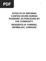 Effectiveness of Curfew To The Life of The Studentfinal Research | PDF ...