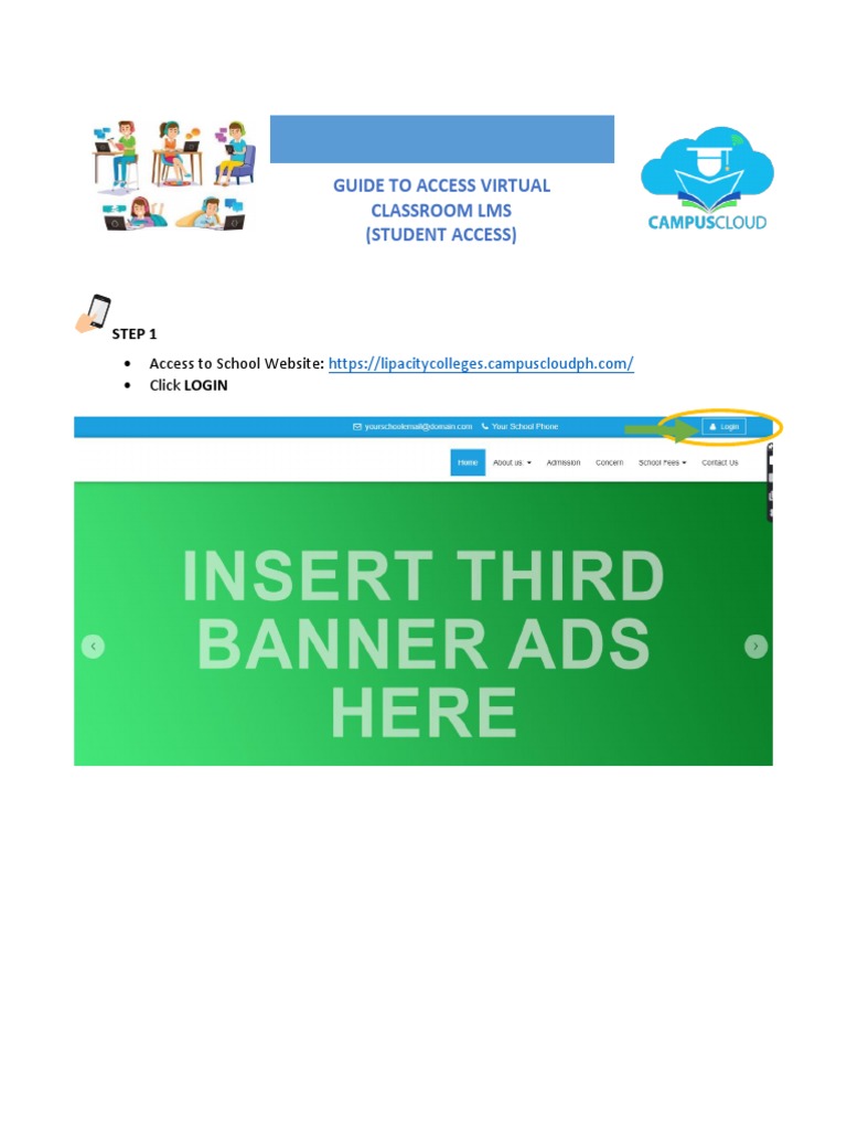 Guide To Access Virtual Classroom LMS (Student Access) | PDF