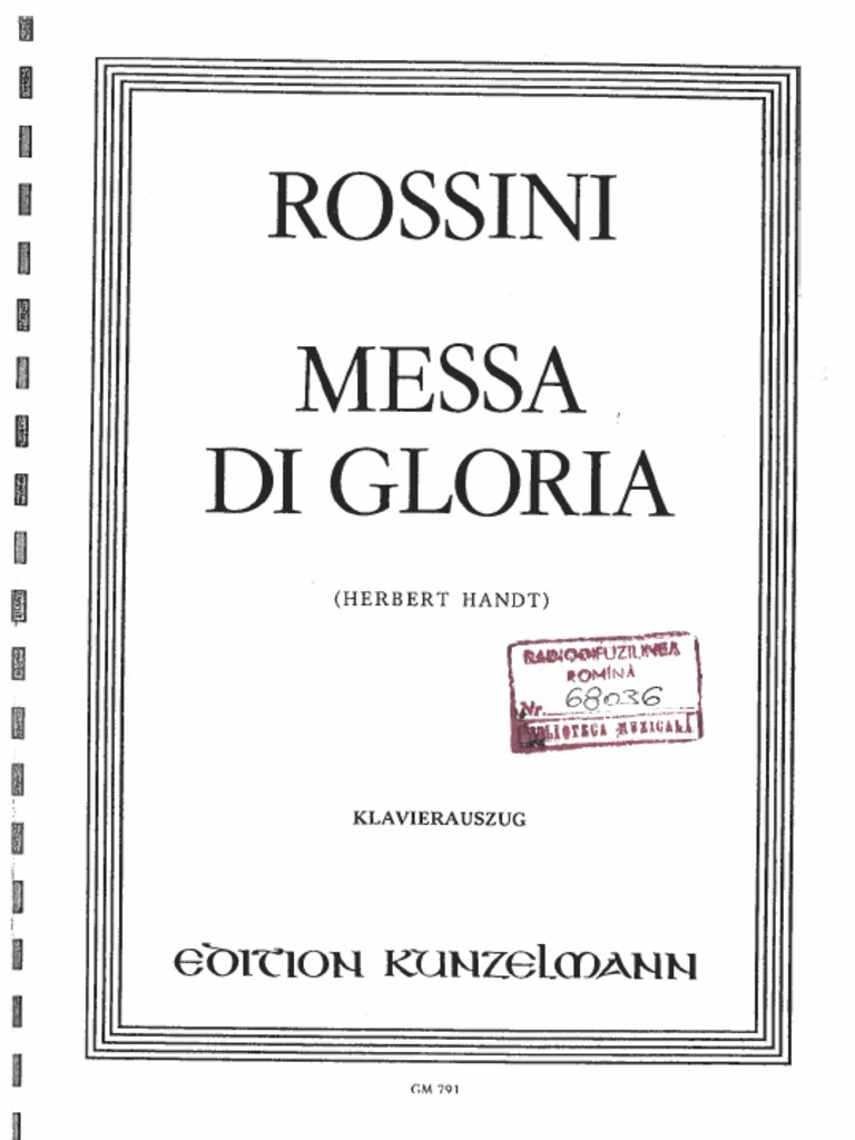 Rossini - Messa Di Gloria | PDF