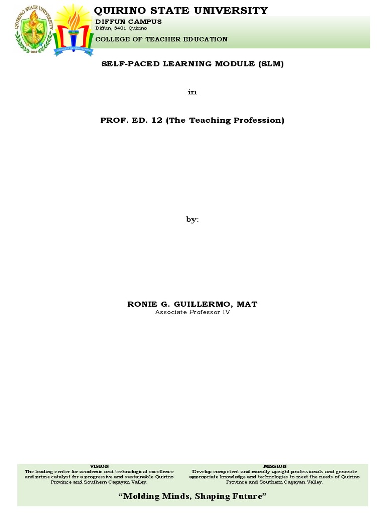 Teacher Education Module | PDF | Teacher Education | Teachers