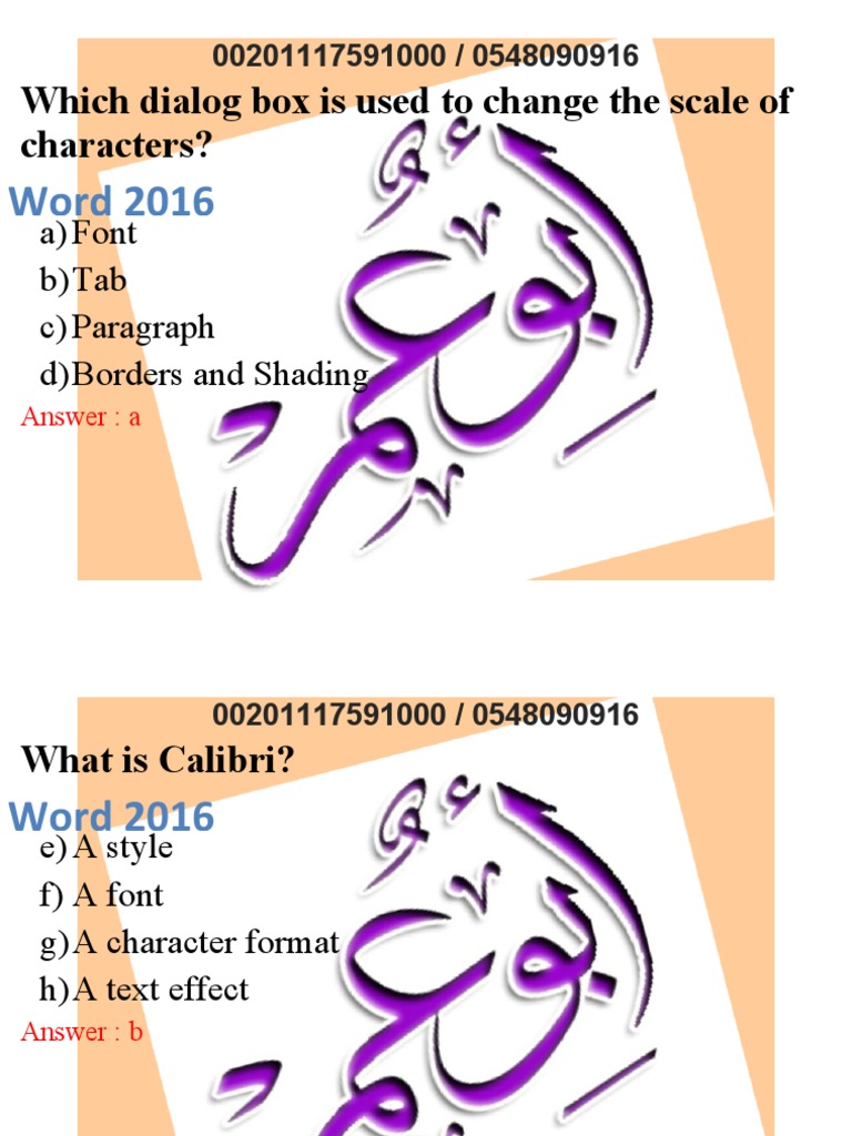 Which Dialog Box Is Used To Change The Scale of Characters | PDF ...