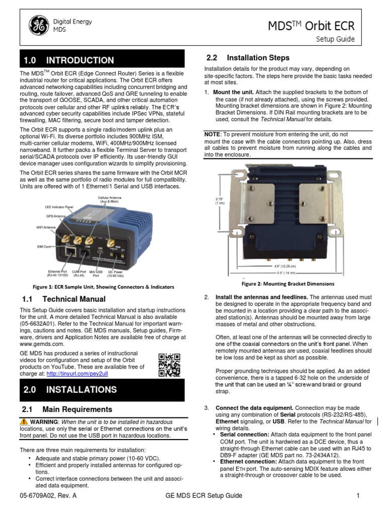 05-6709A02 RevA Orbit ECR Setup Guide | PDF | Wi Fi | Electromagnetic ...