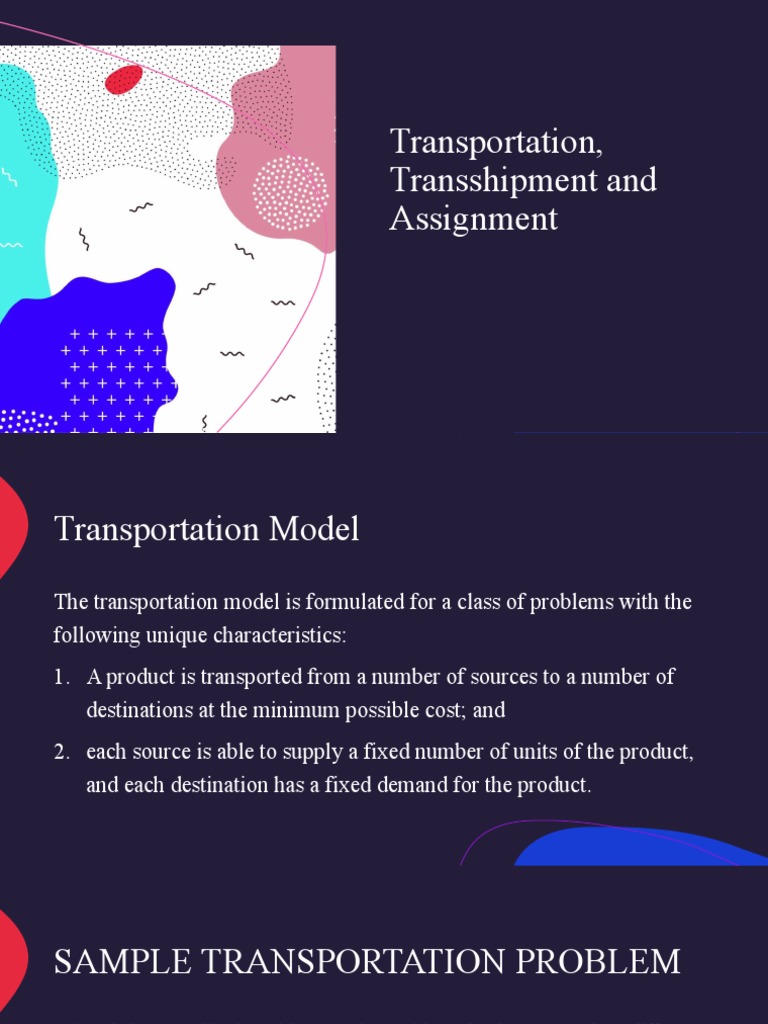 Transportation, Transshipment and Assignment | PDF | Wheat | Staple Foods