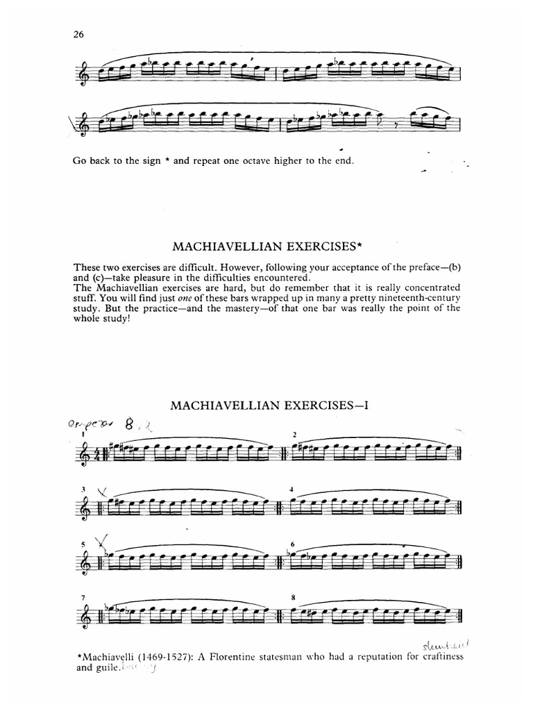 Esercizi Machiavelliani Per Flauto | PDF