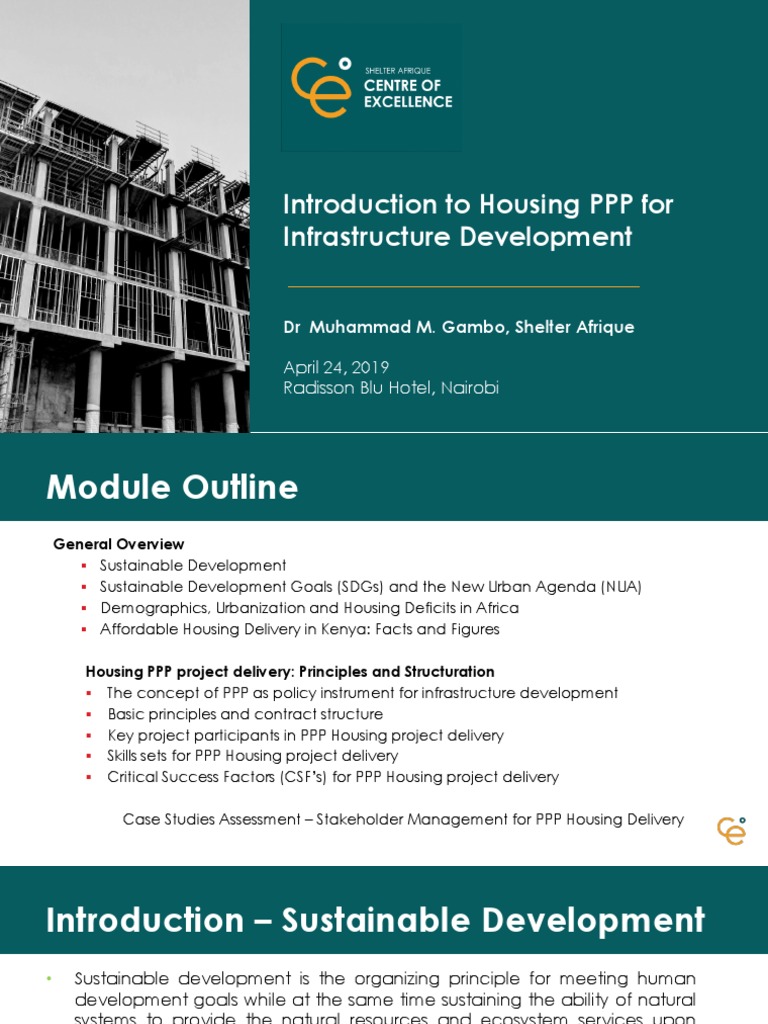 Introduction To Housing PPP For Infrastructure Development | PDF ...