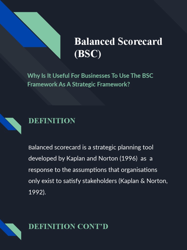 Understanding the Balanced Scorecard | PDF | Business | Leadership