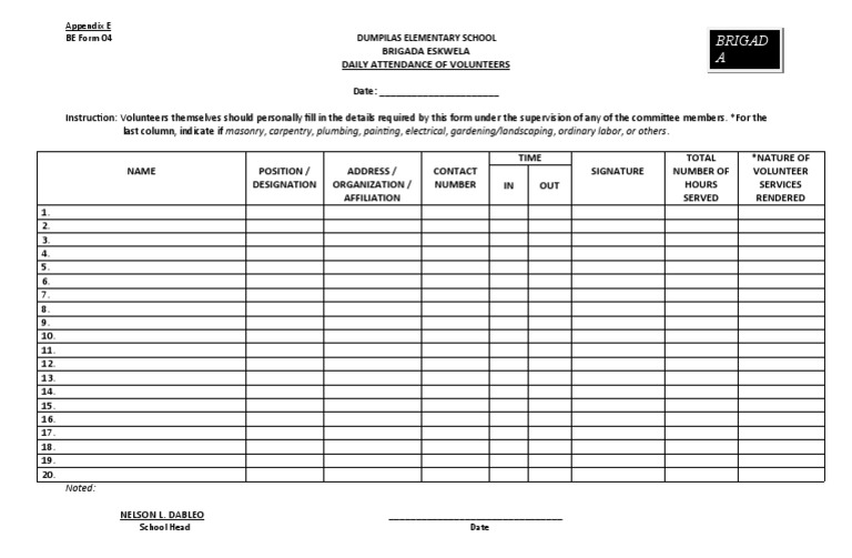 Brigada Attendance | PDF
