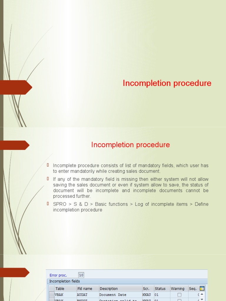Incompletion Procedure | PDF