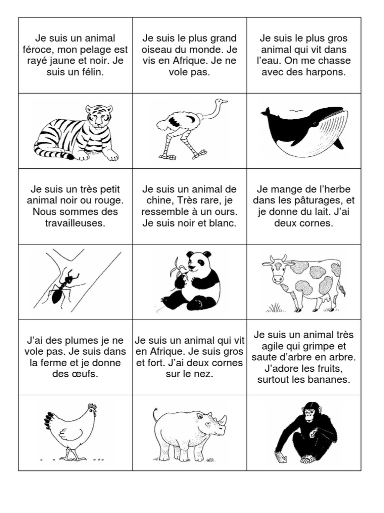 234 Devinettes Animaux | PDF | Oiseaux | La nature