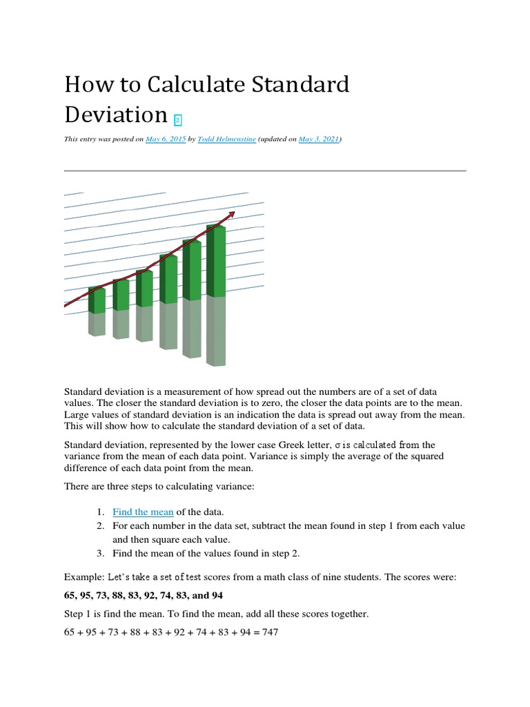 Calculate Standard Deviation Easily | PDF