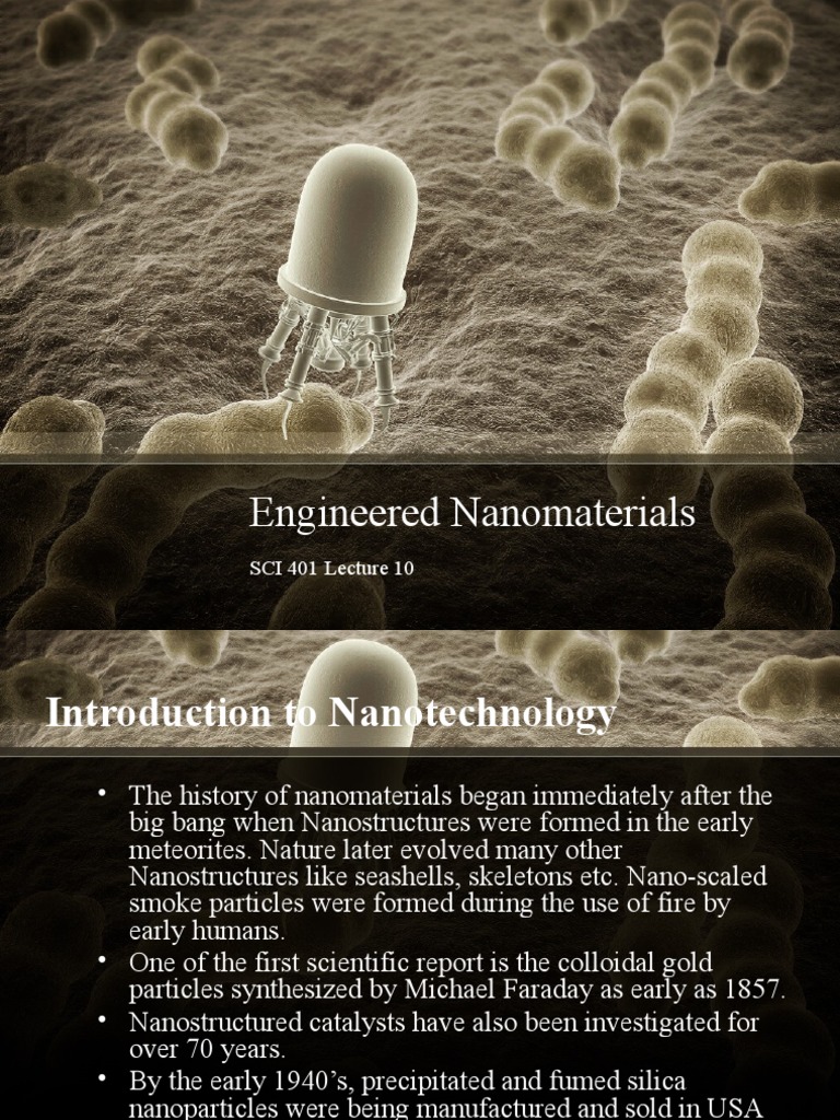 Lecture 10 Engineered Nanomaterials | PDF | Nanotechnology | Nanomaterials