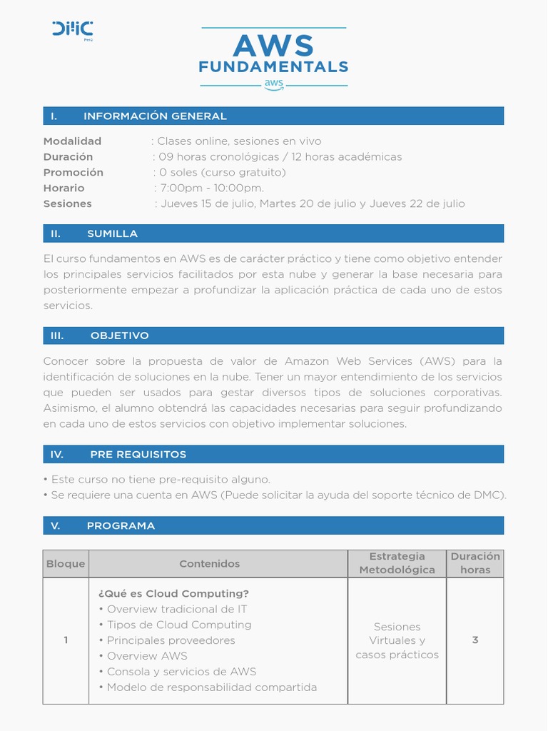 AWS | PDF | Servicios web de Amazon | Computación en la nube