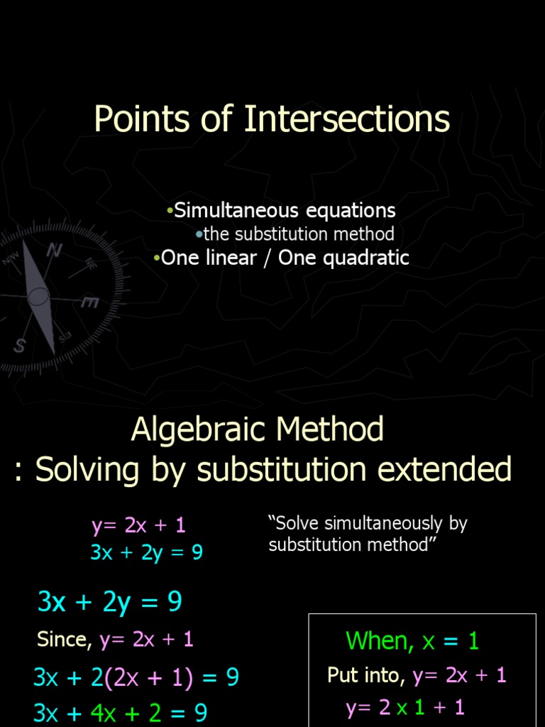 Intersection A Curve and A Line | PDF | Equations | Quadratic Equation