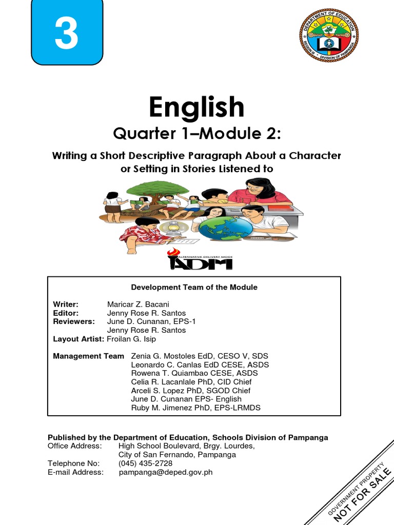 2.module 2 Q1 English3 Write A Short Descriptive Paragraph About A ...