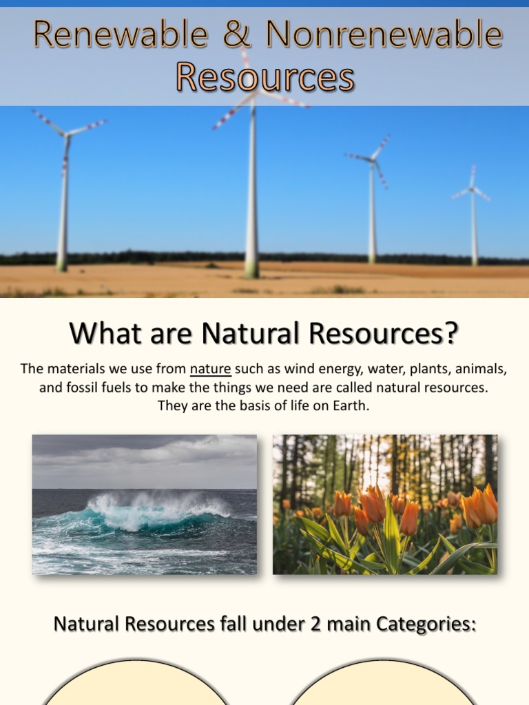 Natural Resources PowerPoint | PDF | Renewable Resources | Renewable Energy