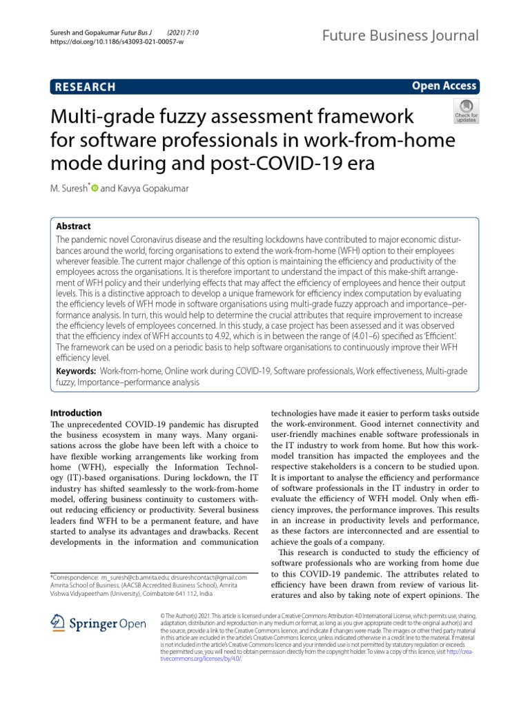 Multi-Grade Fuzzy Assessment Framework For Software Professionals in ...