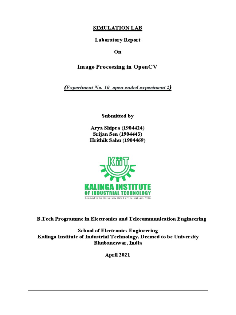 Image Processing In Opencv Pdf Algorithms Computer Science