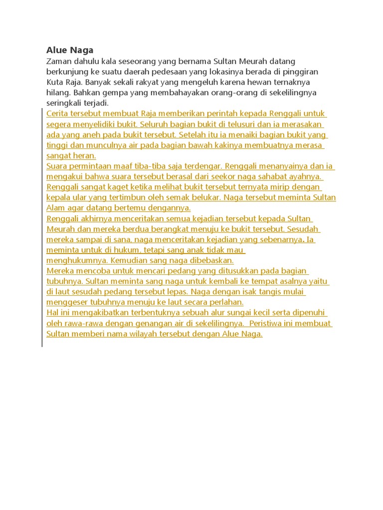 Legenda Alue Naga | PDF | Sejarah