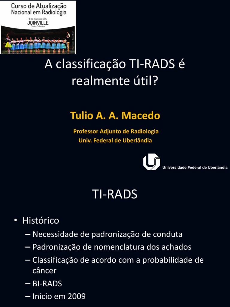 Classificacao Tirads | PDF | Especialidades médicas | Medicina Clínica