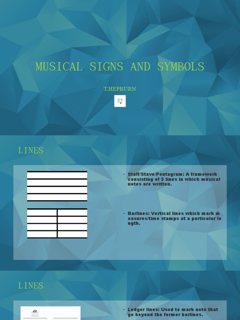 Understanding Musical Signs and Symbols | PDF | Notation | Musicology