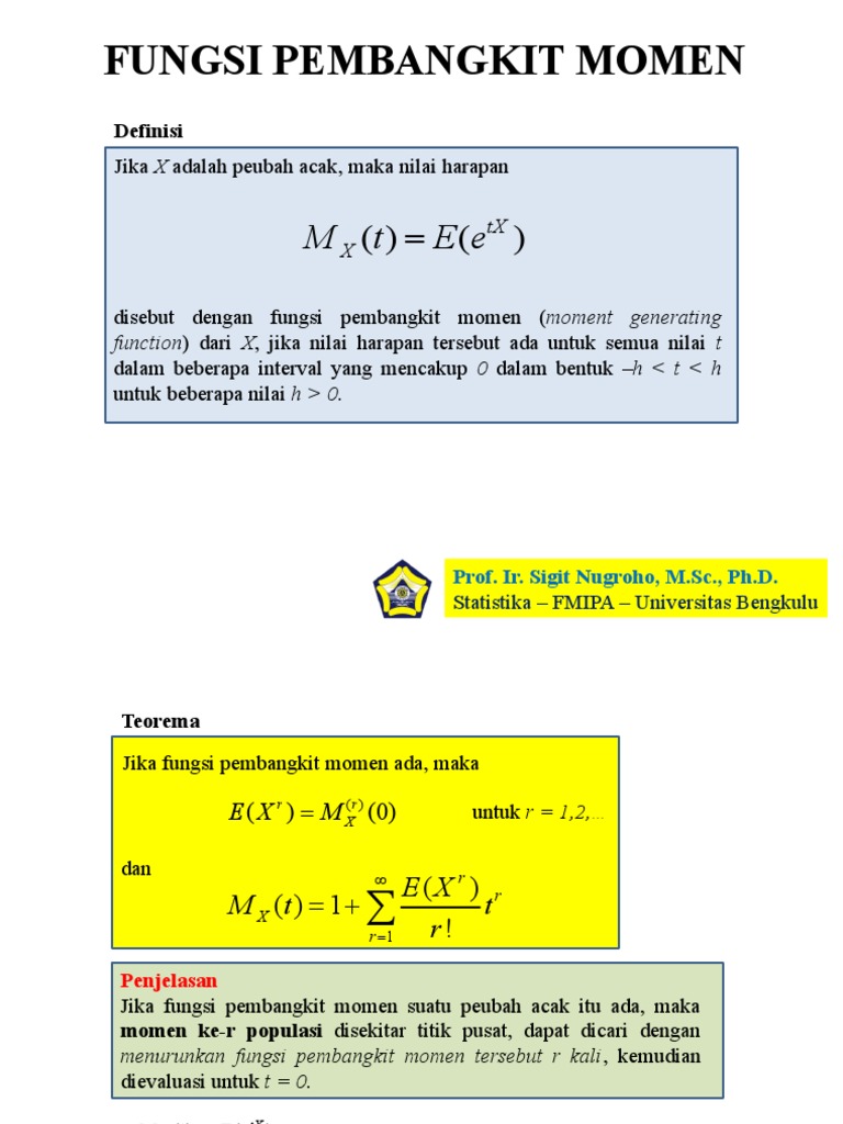 Fungsi Pembangkit Momen | PDF