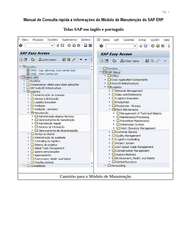 Telas SAP Português-Inglês | PDF | Gestão de recursos humanos | Tempo