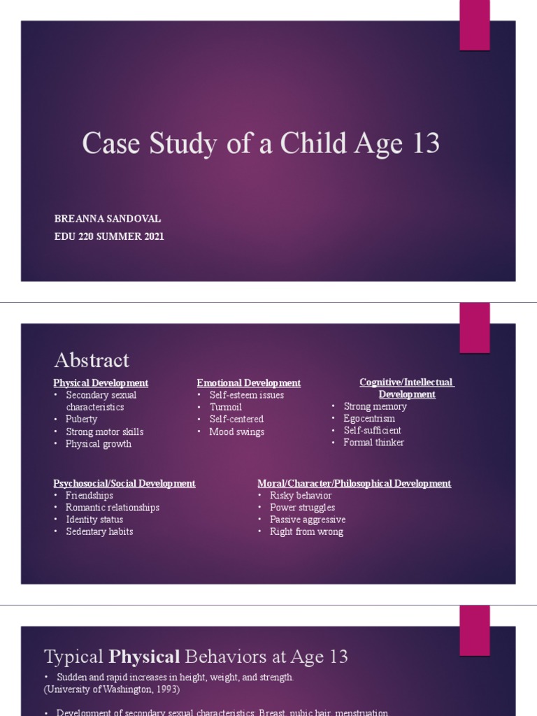 Edu220 Casestudy | PDF | Cognitive Development | Child Development
