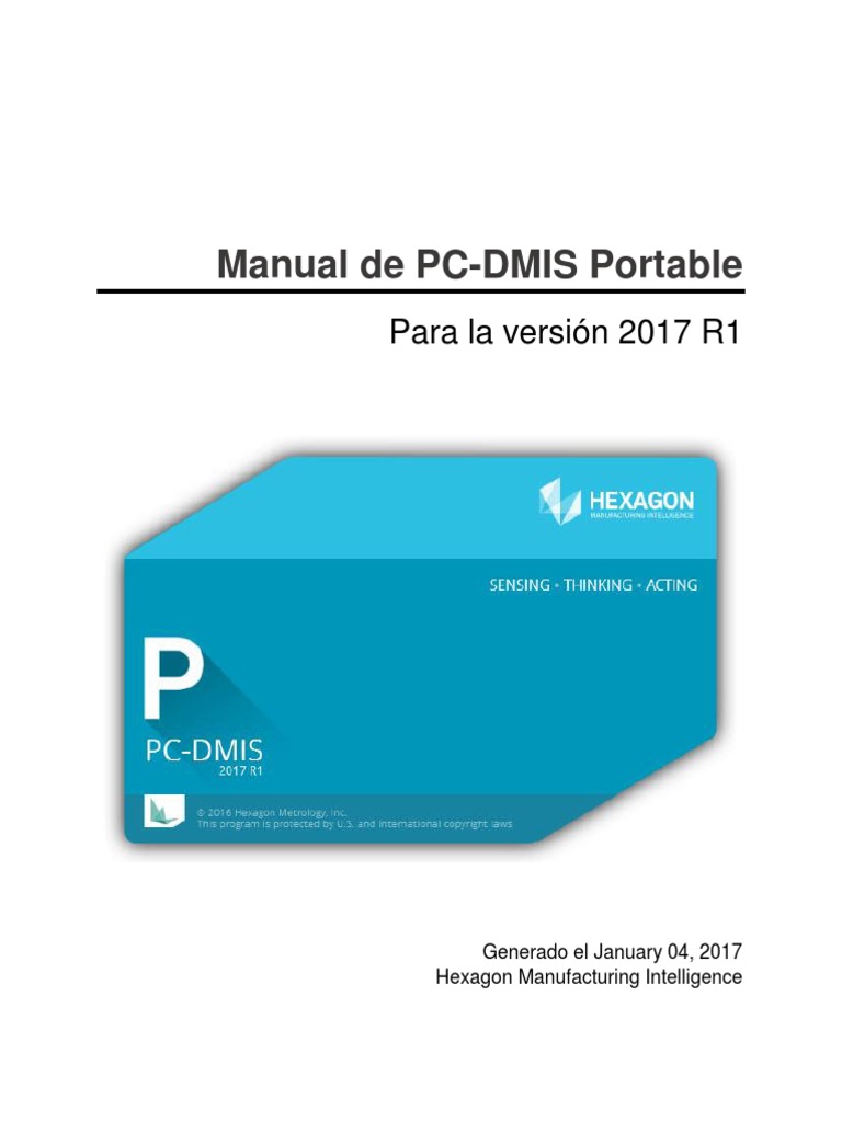 Manual de PC-DMIS Portable: para La Versión 2017 R1 | PDF | Copyright | Disclaimer