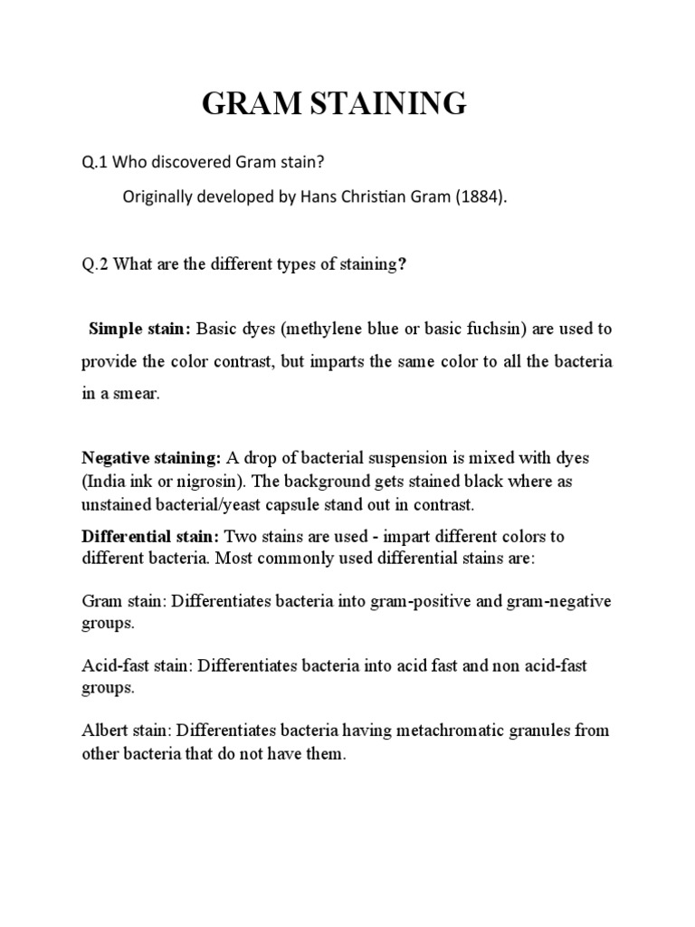 Gram Staining Clinical Exercise | PDF | Staining | Gram Positive Bacteria