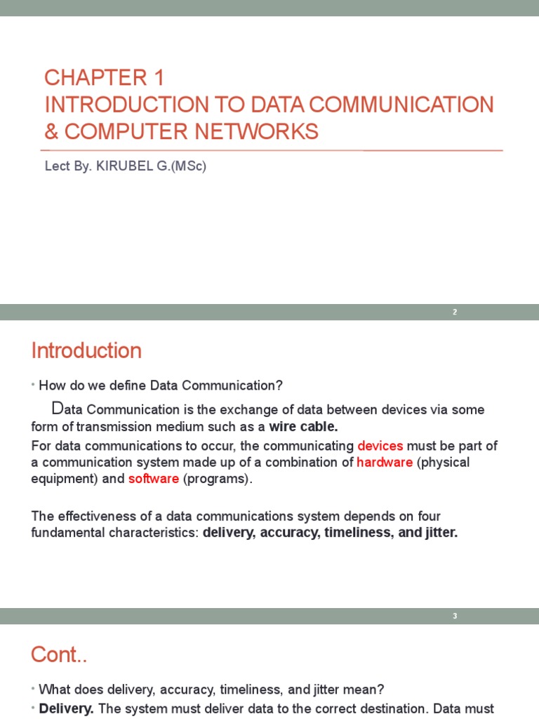 Data Comunication CH 1 | PDF | Osi Model | Computer Network