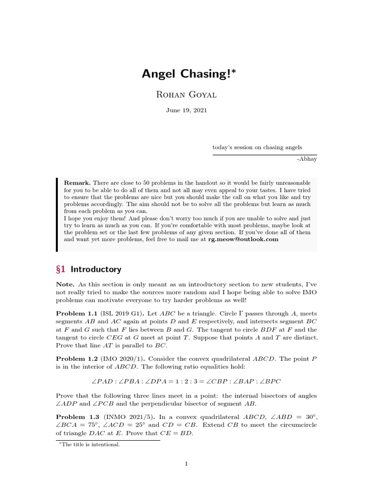 Angel Chasing!: The Title Is Intentional | Download Free PDF | Triangle ...