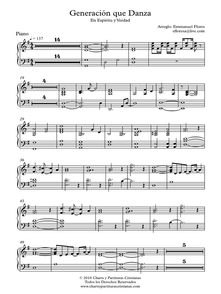 Generacion Que Danza - Piano | PDF