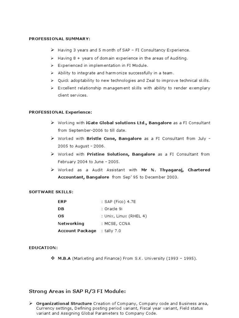 Murali CV | PDF | Sap Se | Payments