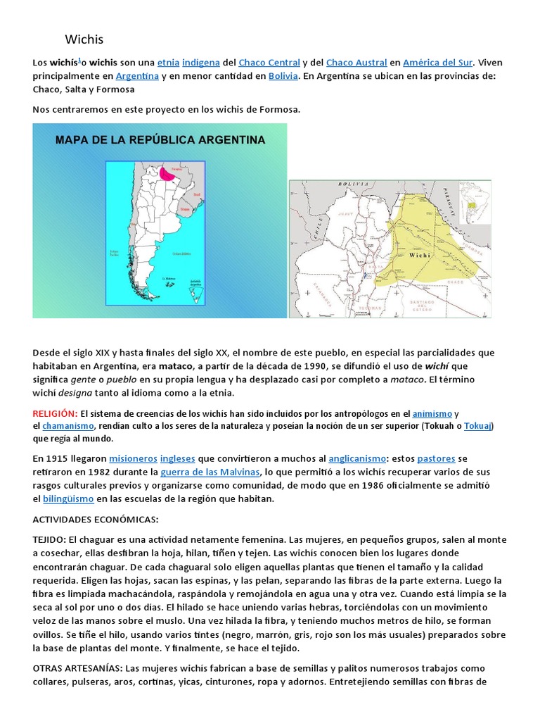 Wichis: Etnia Indígena Chaco Central Chaco Austral América Del Sur ...