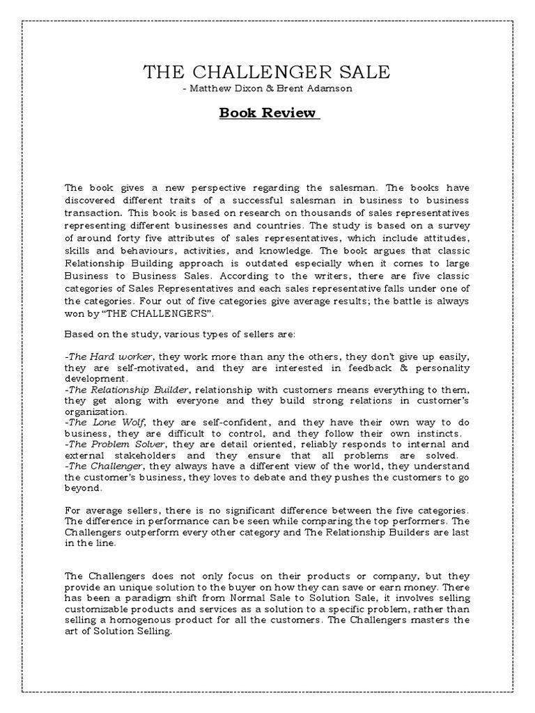 Mastering The Challenger Sale | PDF | Sales | Customer