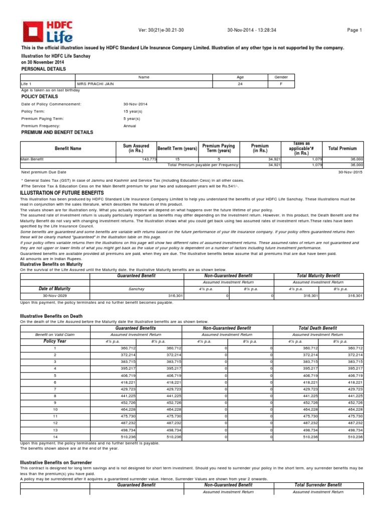IllustrationForm S000045685006 | PDF | Life Insurance | Insurance