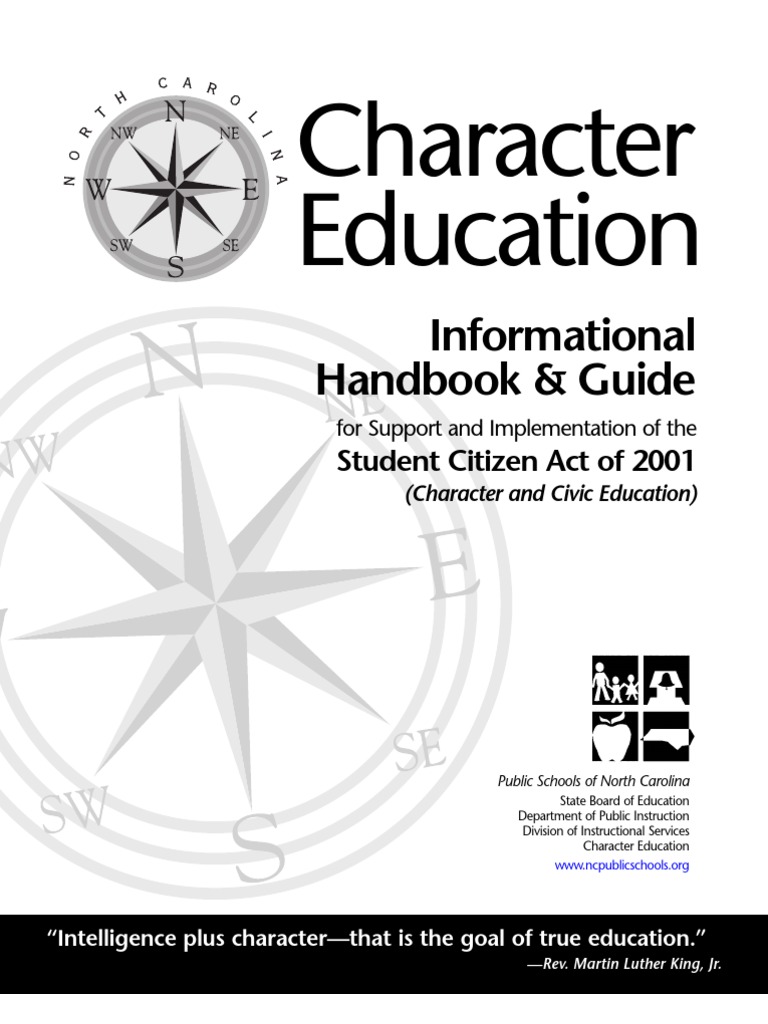 Character Education Handbook | PDF | Service Learning | Curriculum