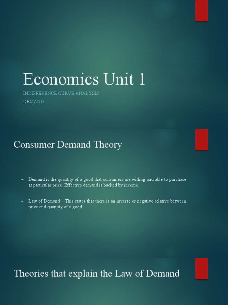 Consumer Demand Theory and Indifference Curve Analysis | PDF | Demand ...