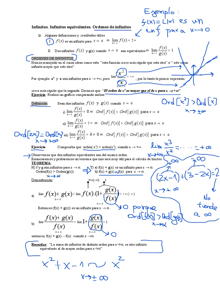 Ordenes de Infinitos | PDF | infinito | Enseñanza de matemática