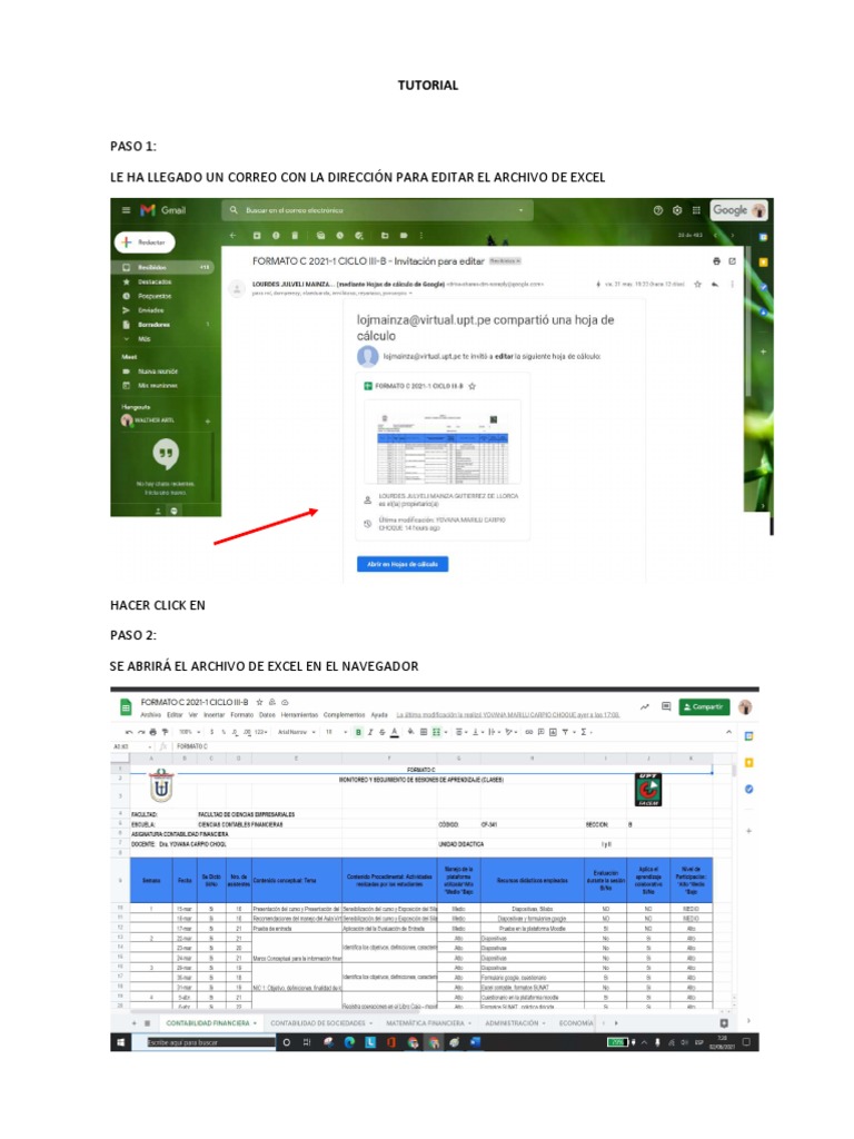 Tutorial para Llenar Formato C Upt | PDF
