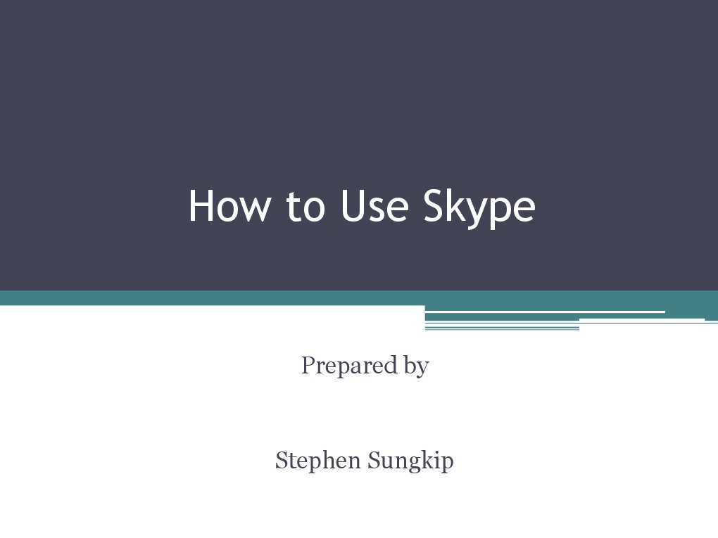 How To Use Skype | PDF | Voice Over Ip | Online Services