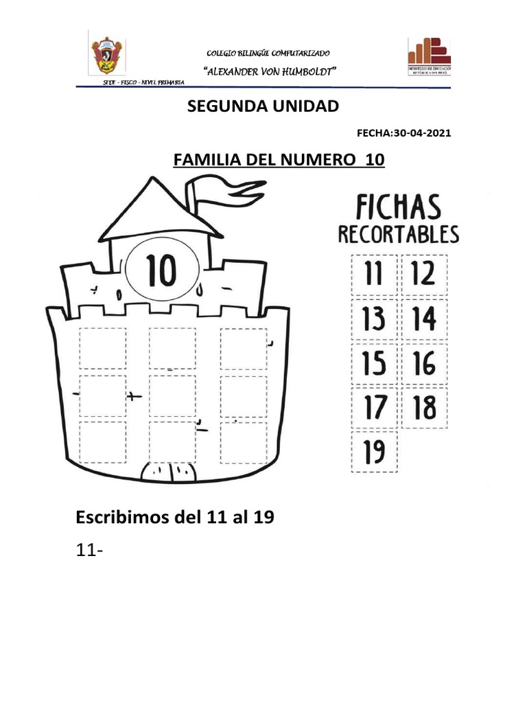 Familia de Numeros FICHA | PDF