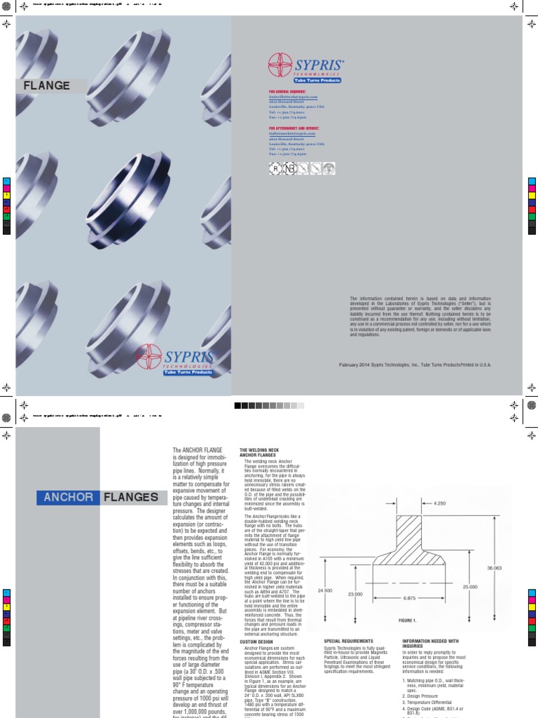 Sypris Ancor Flange Brochure | PDF | Pipe (Fluid Conveyance) | Stress ...