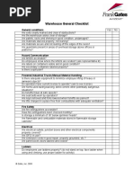 5S Warehouse Checklist | PDF | Warehouse