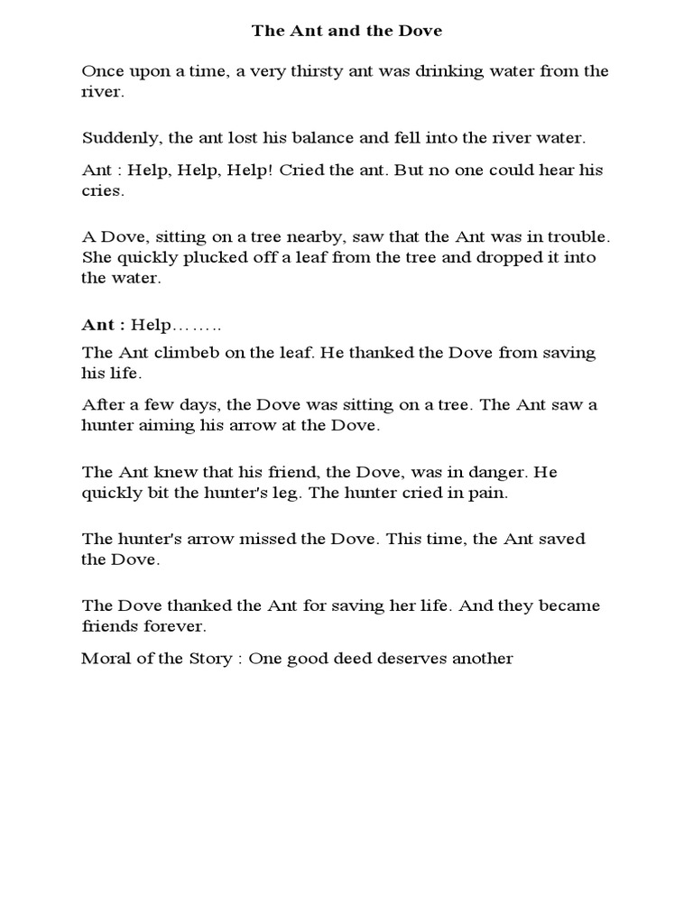 The Ant and The Dove | PDF