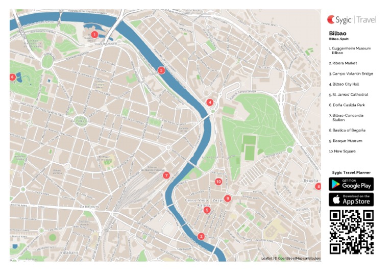 Bilbao Printable Tourist Map 87201 | PDF